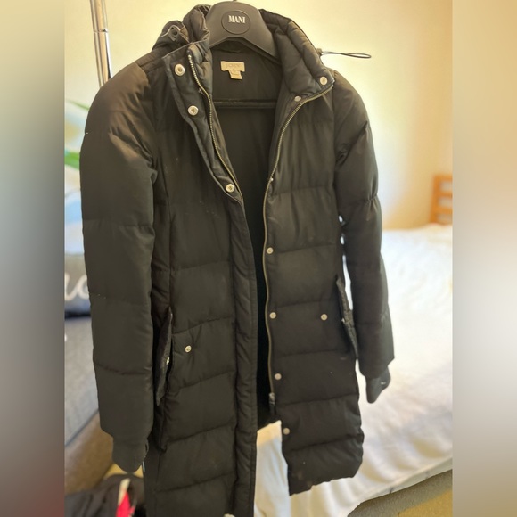 J. Crew | Jackets & Coats | J Crew Womens Black Down Jacket | Poshmark